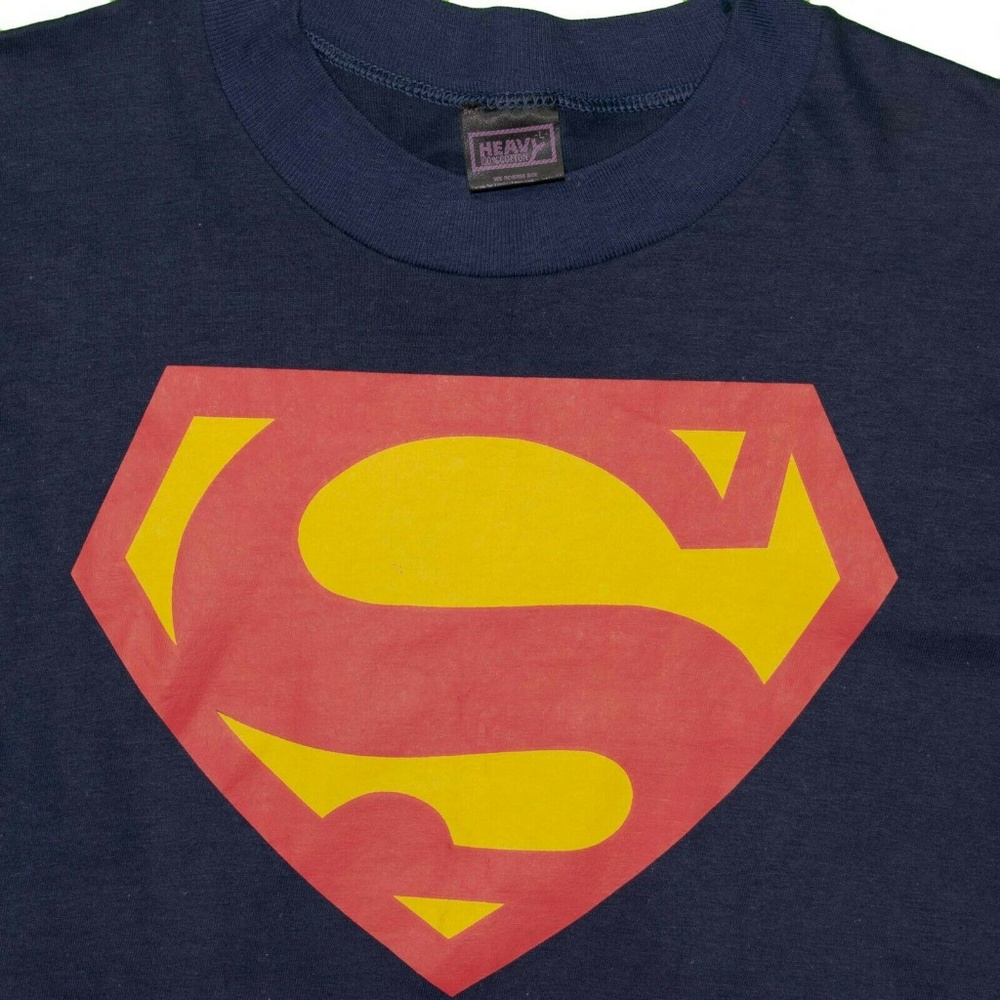 Vintage 70s Superman Chest Logo Dc Comics Shirt M - Gem